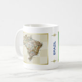 Brazil Flag + Map Mug | Zazzle
