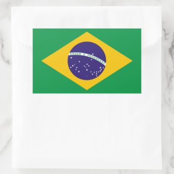 Brazil: Flag of Brazil Rectangular Sticker | Zazzle