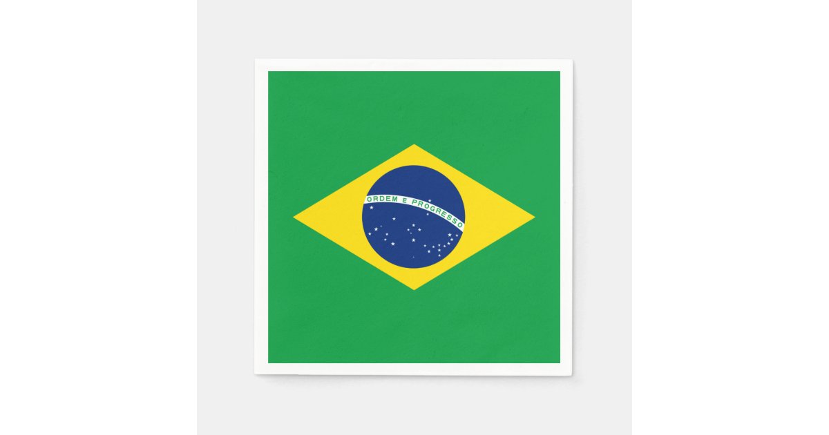Brazil flag Paper Napkin | Zazzle