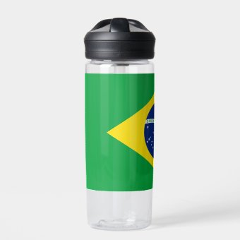 Brazil Flag Patriotic Brazilian National Pride Water Bottle | Zazzle