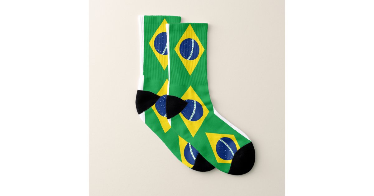 Brazil Flag Socks | Zazzle