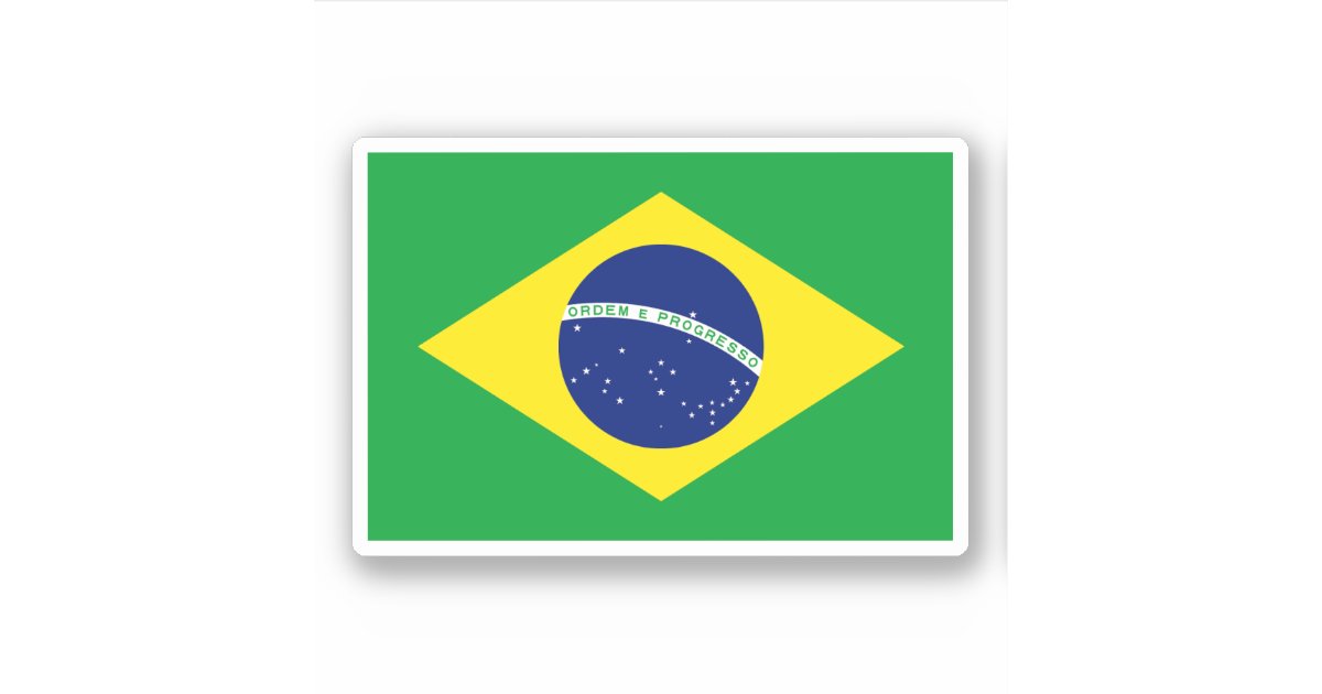 Brazil Flag Sticker | Zazzle