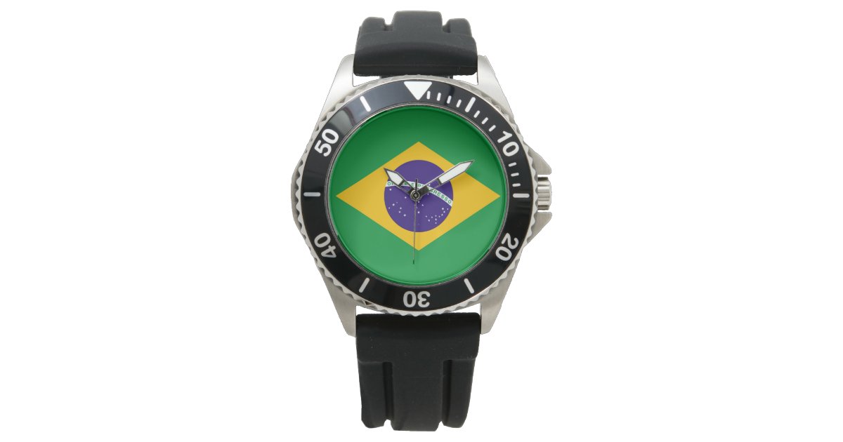 Brazil Flag Watch | Zazzle