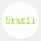 Brazil Green and Yellow Font Sticker | Zazzle