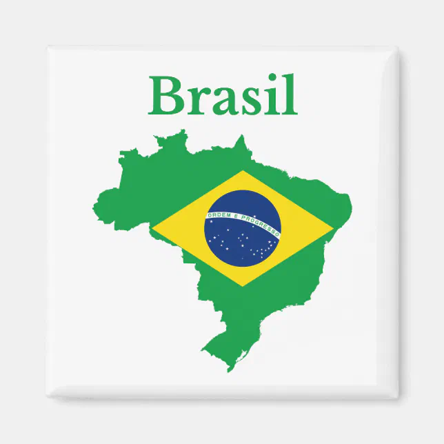 Brazil Map Flag Design Magnet | Zazzle