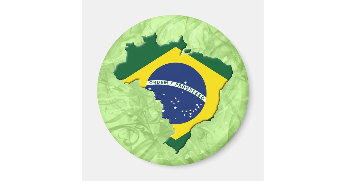 Brazil map magnet | Zazzle