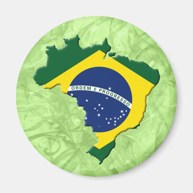 Brazil map magnet | Zazzle
