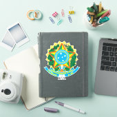 Brazil National Coat Of Arms Patriotic Sticker | Zazzle