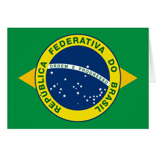 brazil national seal greeting card | Zazzle