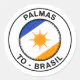 Brazil Palmas Tocantins TO Bandeira Stamp Classic Round Sticker | Zazzle