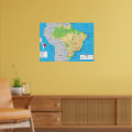 " Brazil: Physical MAP ... Poster | Zazzle