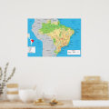 " Brazil: Physical MAP ... Poster | Zazzle
