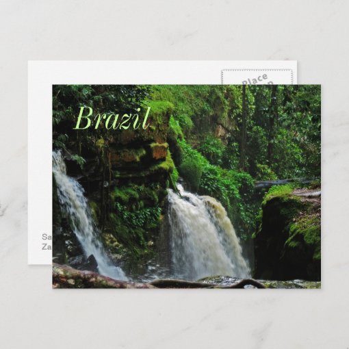 Brazil Rainforest Waterfall Postcard | Zazzle