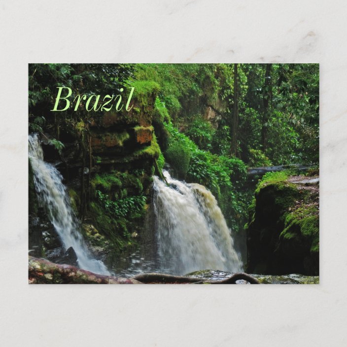 Brazil Rainforest Waterfall Postcard | Zazzle.com