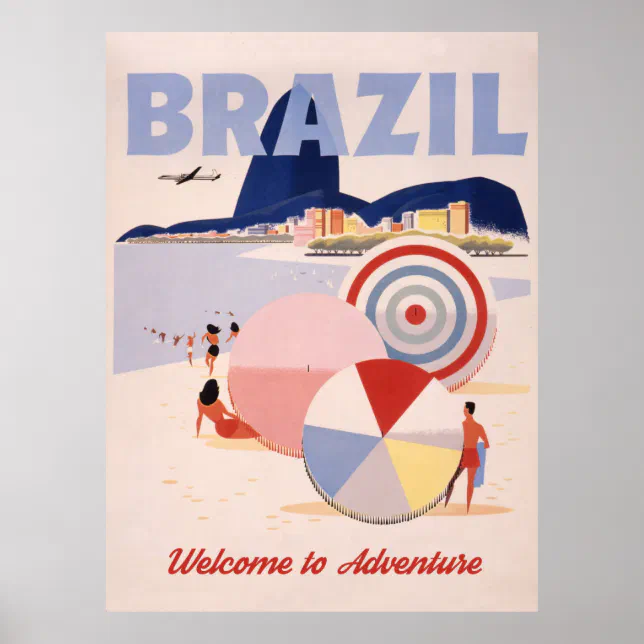 Brazil, Rio Beach Poster | Zazzle