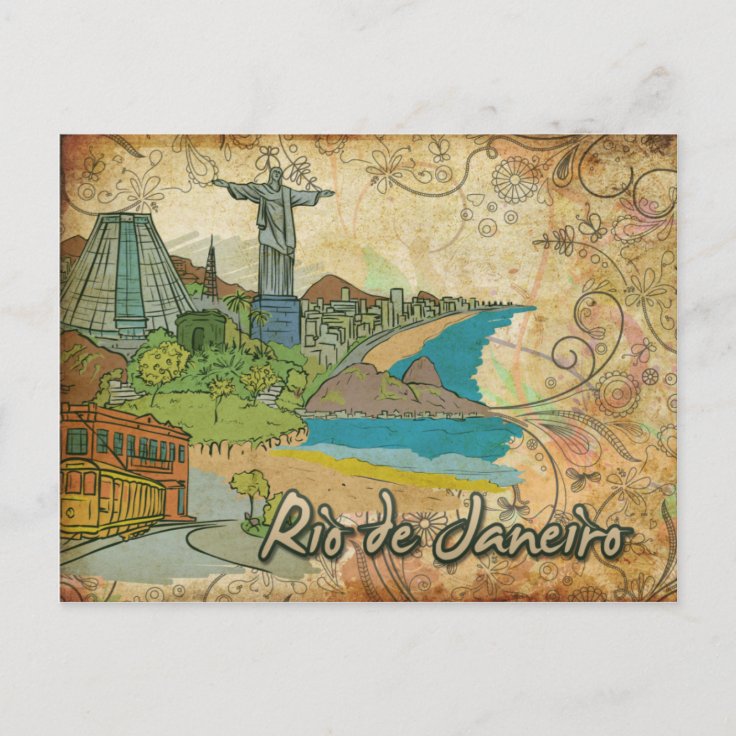 Brazil Rio De Janeiro Travel Postcard | Zazzle