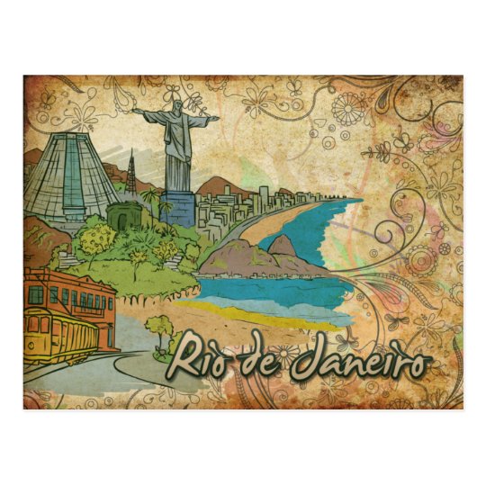 Brazil Rio De Janeiro Travel Postcard | Zazzle.com