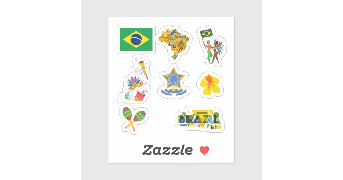 Brazil Stickers | Zazzle