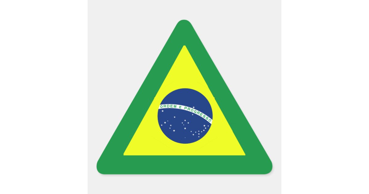 BRAZIL TRIANGLE STICKER | Zazzle