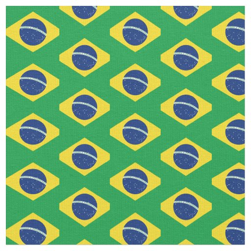 Brazilian Flag & Brazil Trendy Fabric /fashion | Zazzle