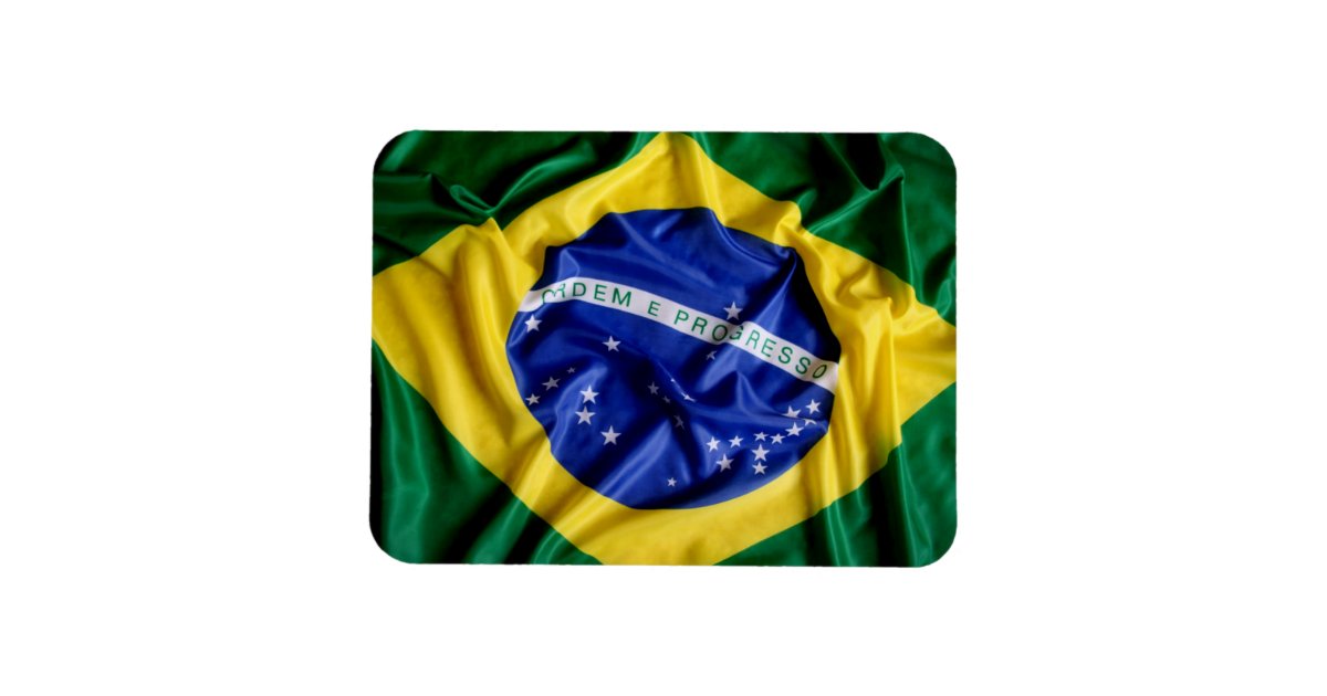Brazilian flag flexible magnet | Zazzle