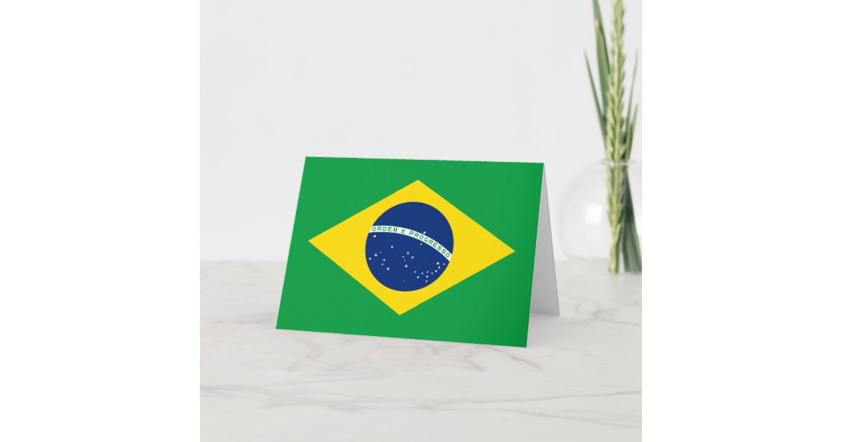 Brazilian Flag Greetings Card | Zazzle