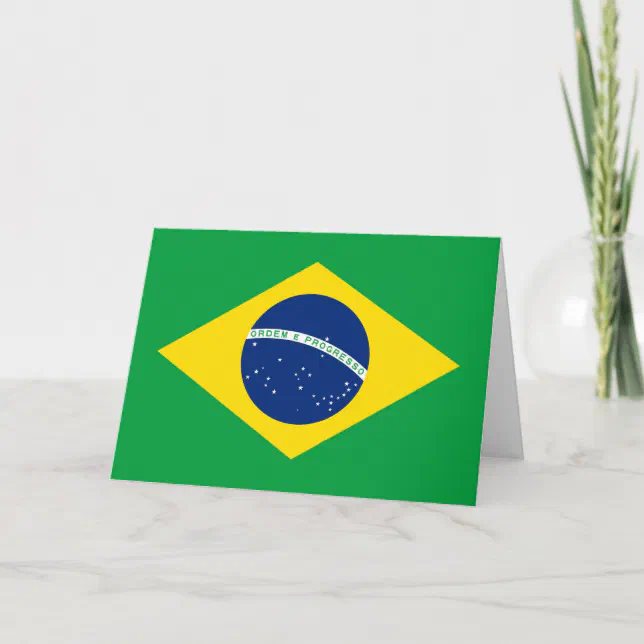 Brazilian Flag Greetings Card | Zazzle