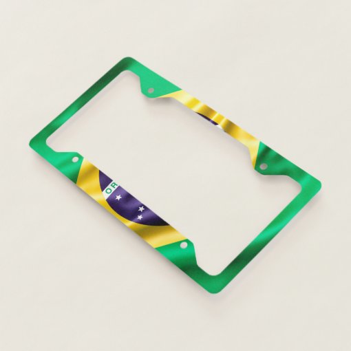 Brazilian flag license plate frame | Zazzle
