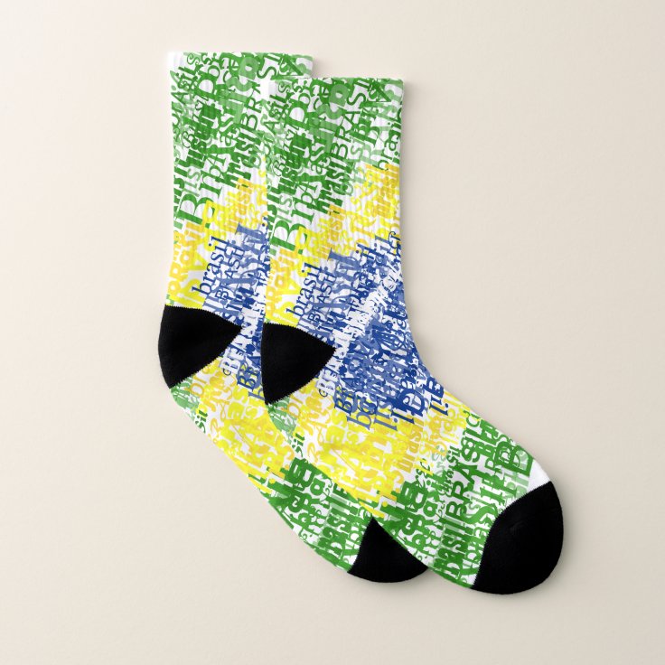 Brazilian flag socks | Zazzle
