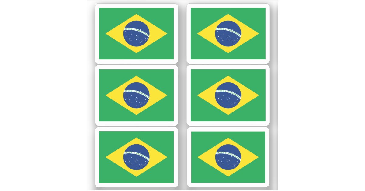 Brazilian flag sticker | Zazzle