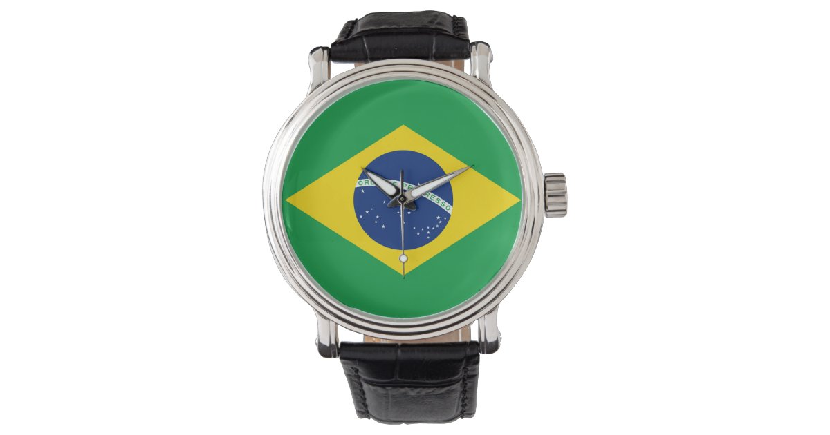 Brazilian Flag Watch | Zazzle