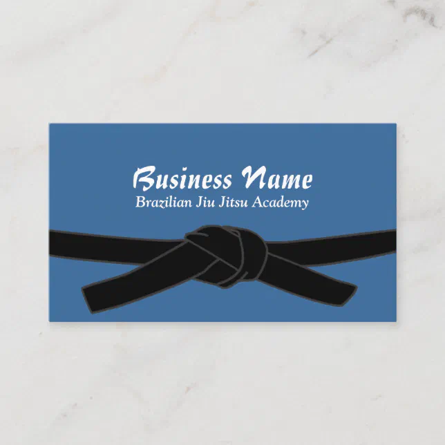 Brazilian Jiu-Jitsu Academy Black Belt Master Business Card | Zazzle