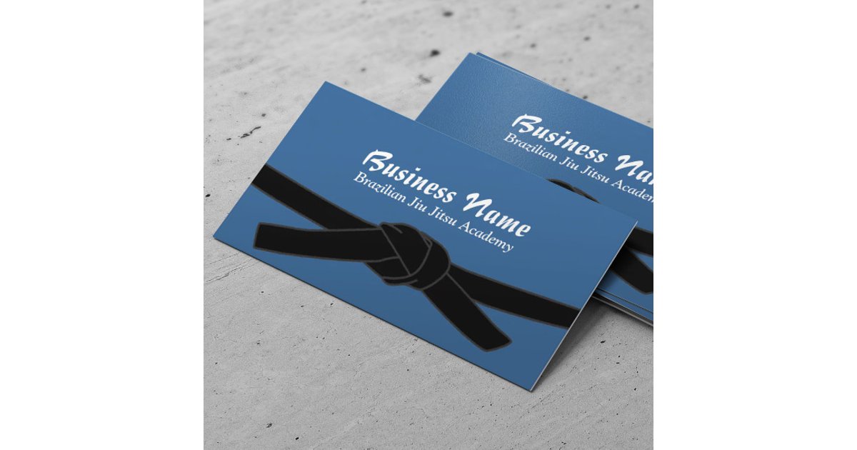 Brazilian Jiu-Jitsu Academy Black Belt Master Business Card | Zazzle