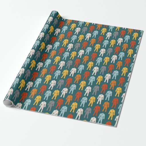 Brazilian Jiu Jitsu BJJ Gi Uniform Patterned Wrapping Paper | Zazzle