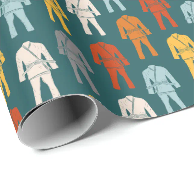 Brazilian Jiu Jitsu BJJ Gi Uniform Patterned Wrapping Paper | Zazzle