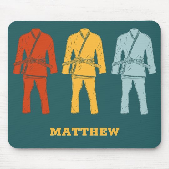 Brazilian Jiu Jitsu BJJ Gi Uniform Personalized Mouse Pad | Zazzle.com