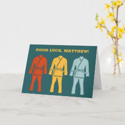 Brazilian Jiu Jitsu BJJ Personalized Good Luck Card | Zazzle