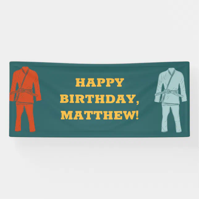 Brazilian Jiu Jitsu BJJ Personalized Party Banner | Zazzle