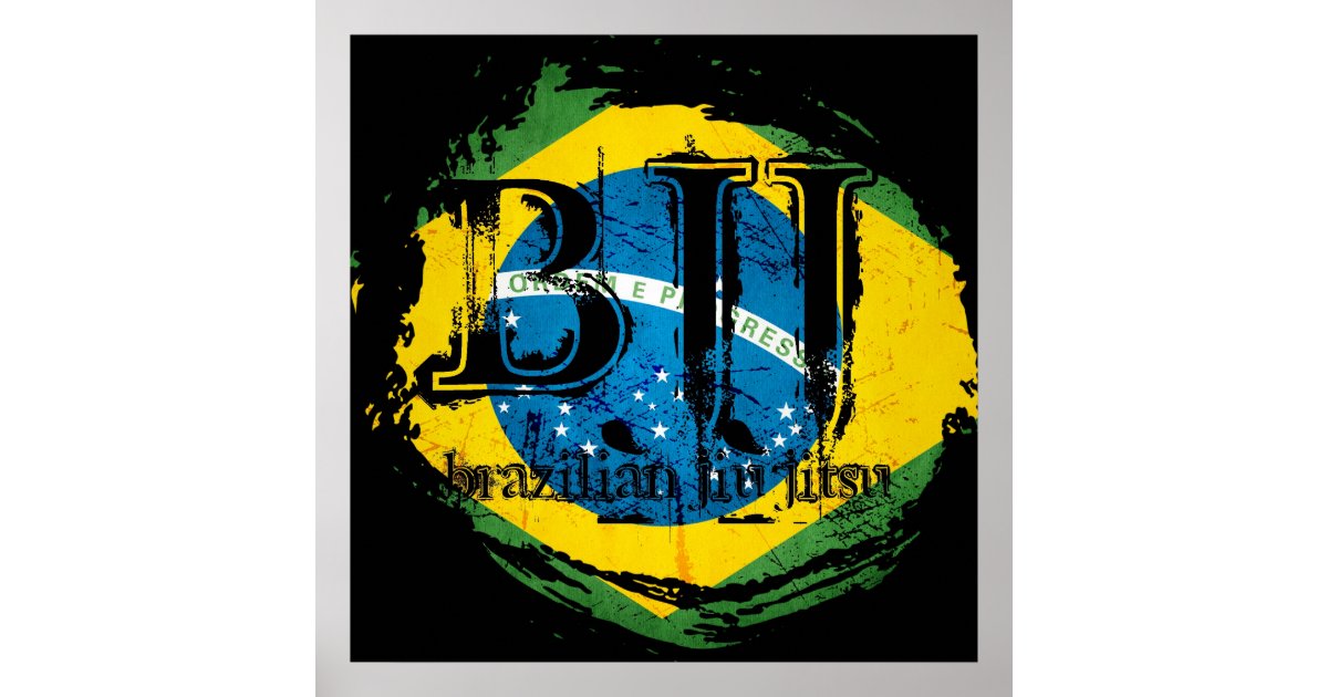 Brazilian Jiu Jitsu - Vortex Flag Poster | Zazzle