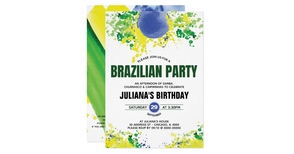 Brazilian Party Invitation | Zazzle.com