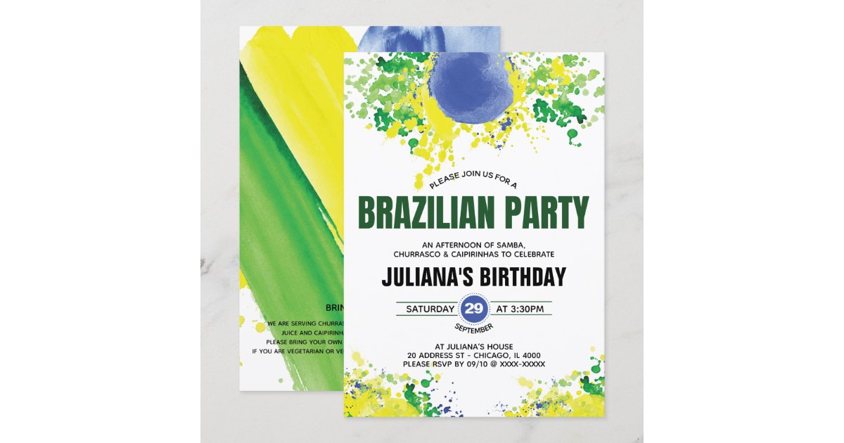 Brazilian Party Invitation | Zazzle