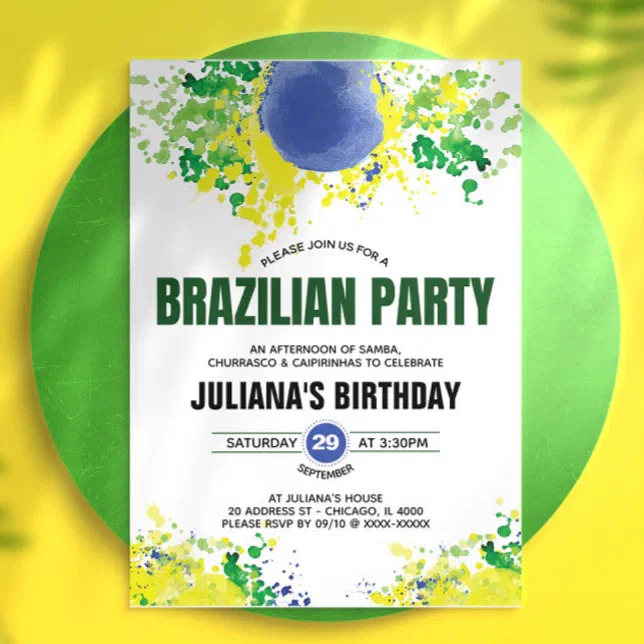 Brazilian Party Invitation | Zazzle