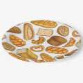 Bread and Pastry Bakery Tiled Pattern Paper Plates | Zazzle