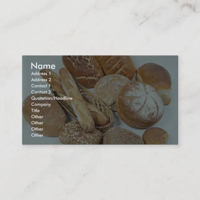 Bread assortment business card | Zazzle