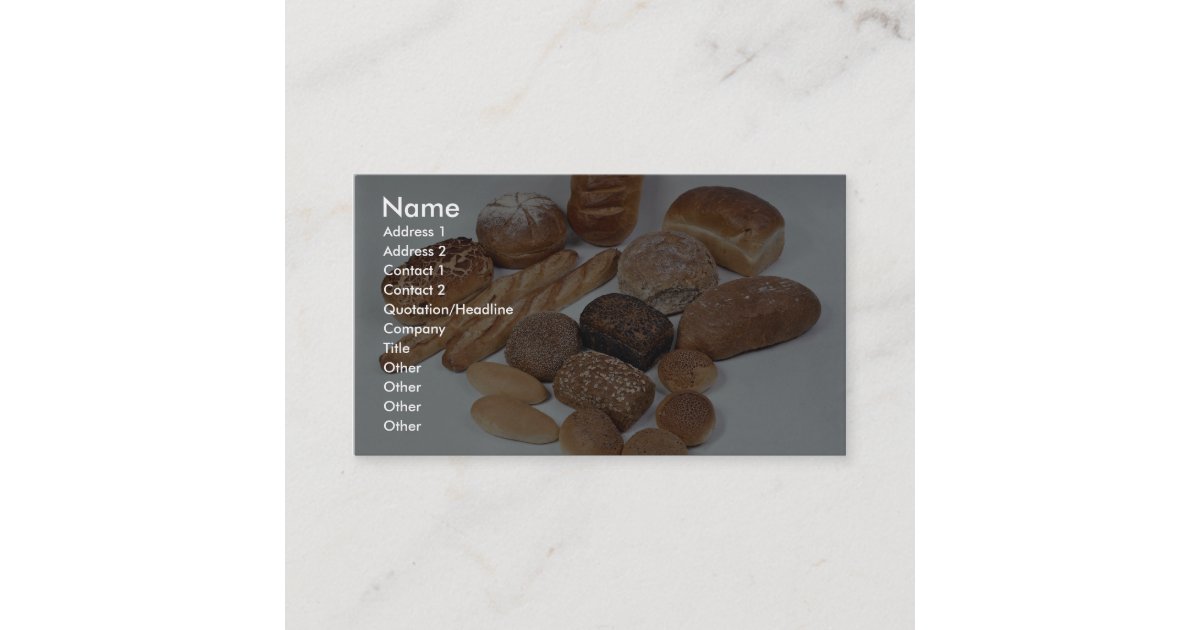 Bread assortment business card | Zazzle