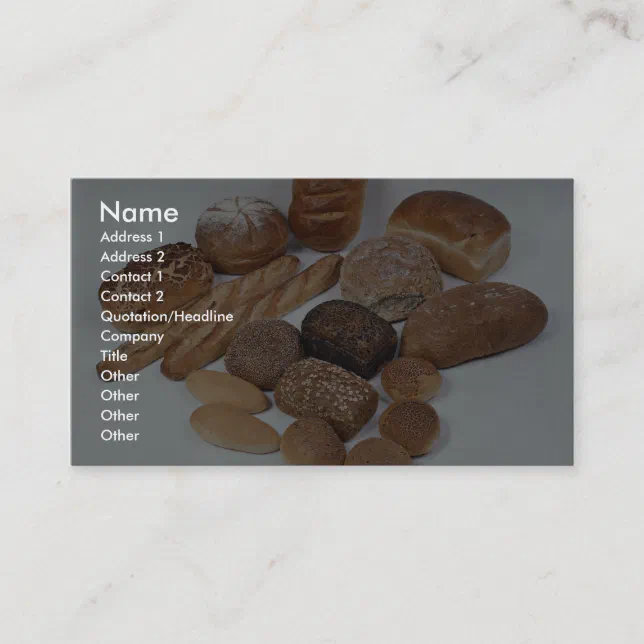 Bread assortment business card | Zazzle