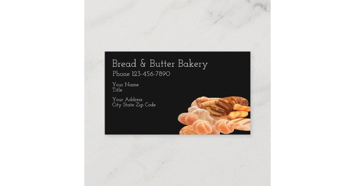 Bread Bakery Design Business Card | Zazzle