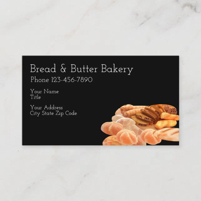 Bread Bakery Design Business Card | Zazzle