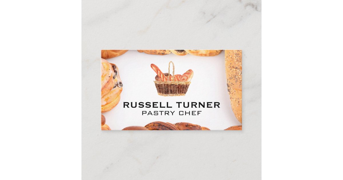 Bread Basket | Pastries Business Card | Zazzle