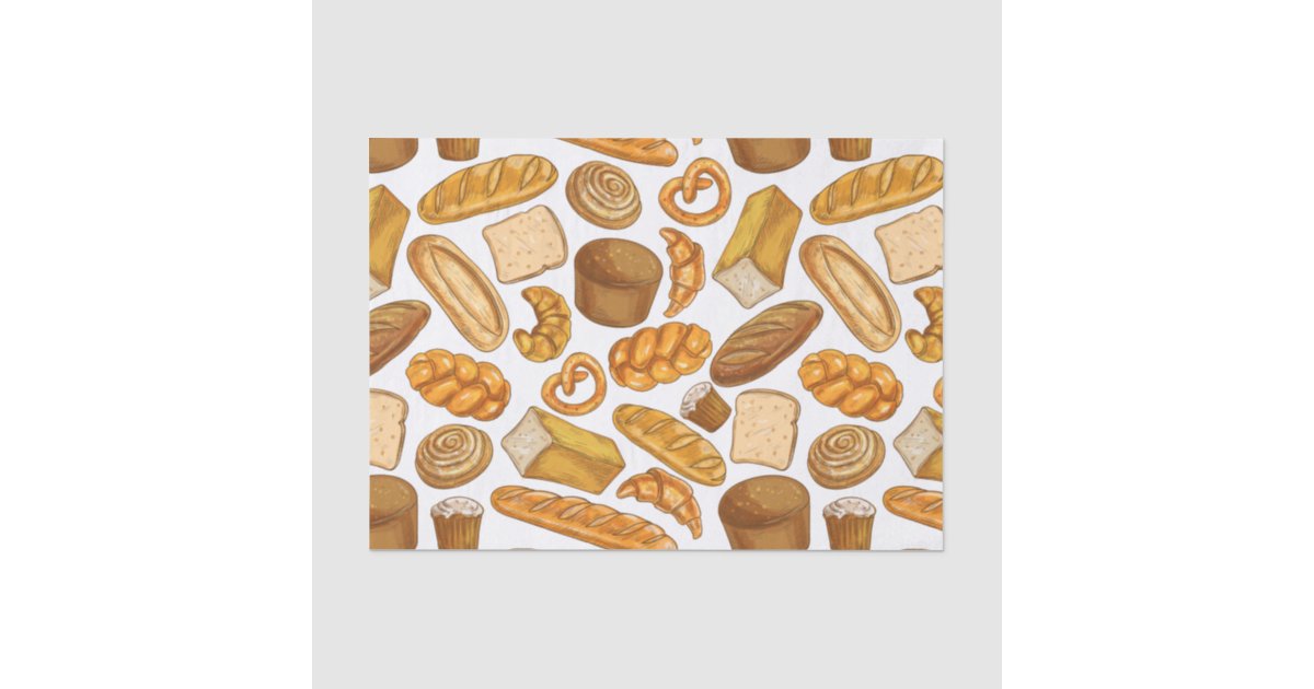 Bread, Pastry Baker and Bakery Tissue Paper | Zazzle